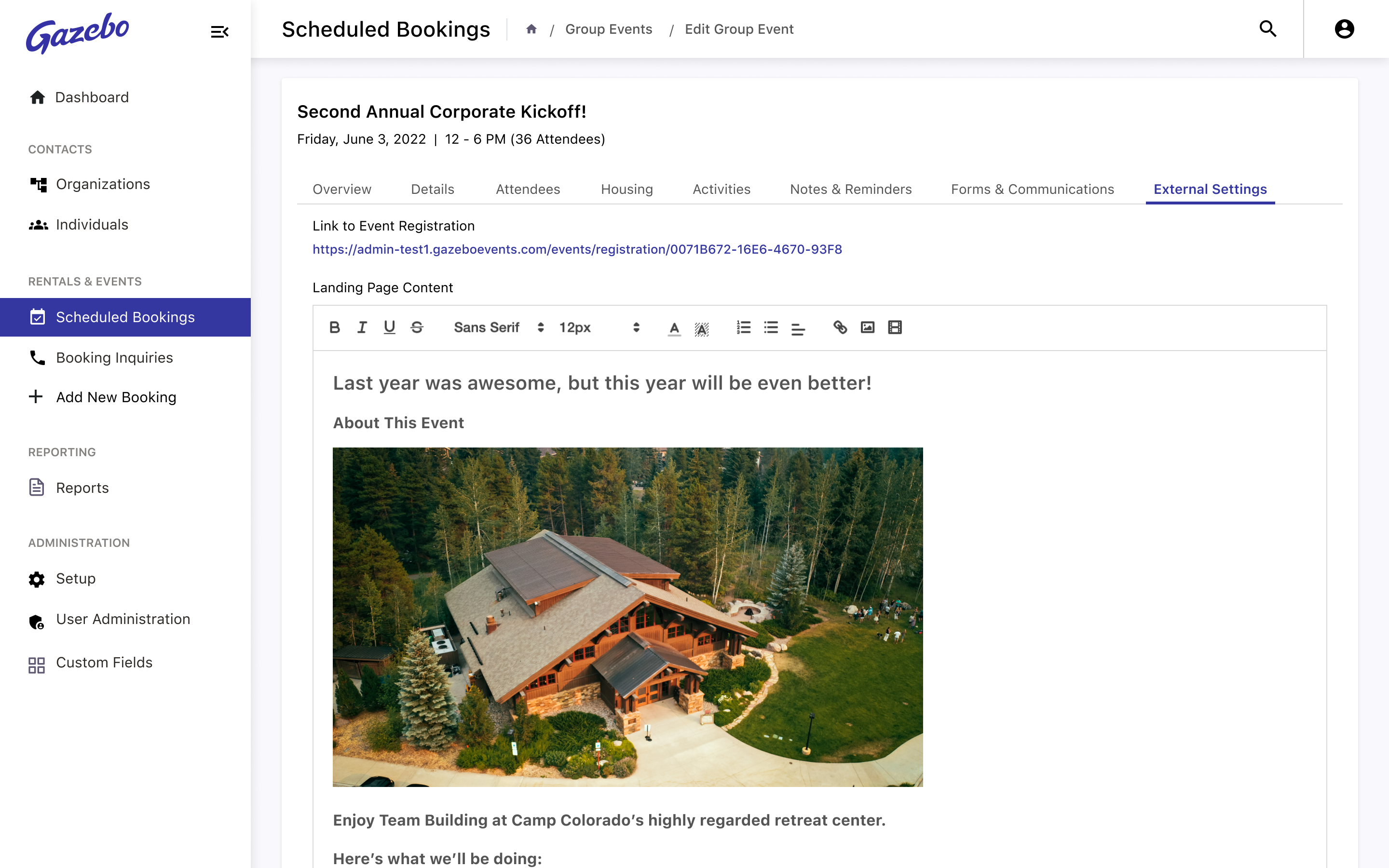 Gazebo Event Management Platform